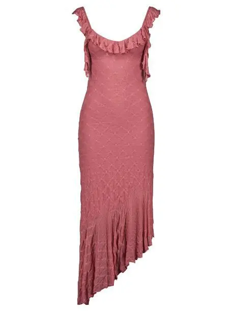 SAEMDI Crinkled Jersey Dress - Dusty Rose