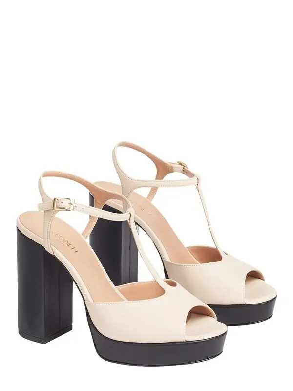 LK BENNETT L.k. Bennett Lorna Platform Sandals - Multi White