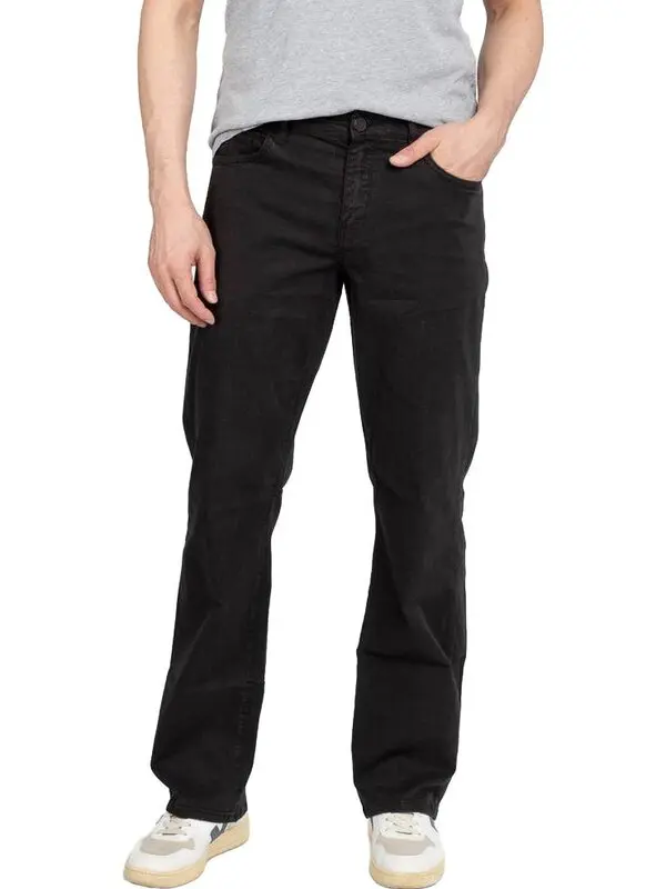 JACK OF SPADES High Roller Fit Five-pocket Pants - Black Sateen