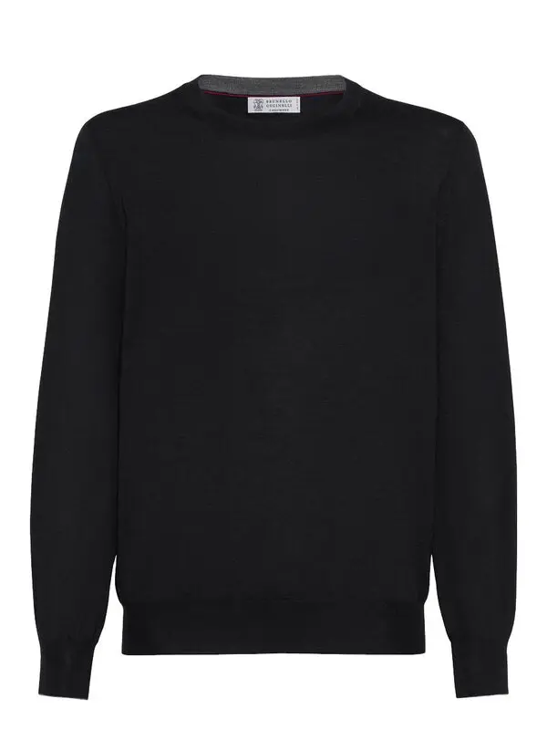 Brunello Cucinelli Lightweight Crew-neck Sweater - Black