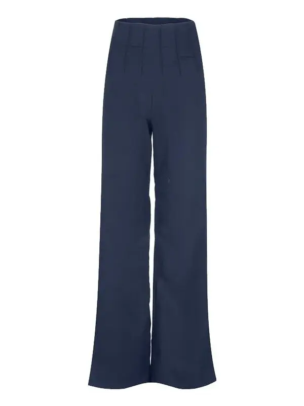 PRIME OF LIME Alison Wide-leg Pants - Navy