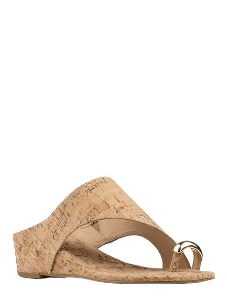 DONALD PLINER Vesna Toe Loop Wedge Sandal - Natural