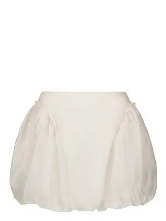 SAEMDI Bubble Mini Skirt - Cream