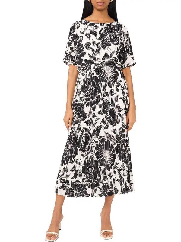 Halogen Floral Print Maxi Dress - Lucent White