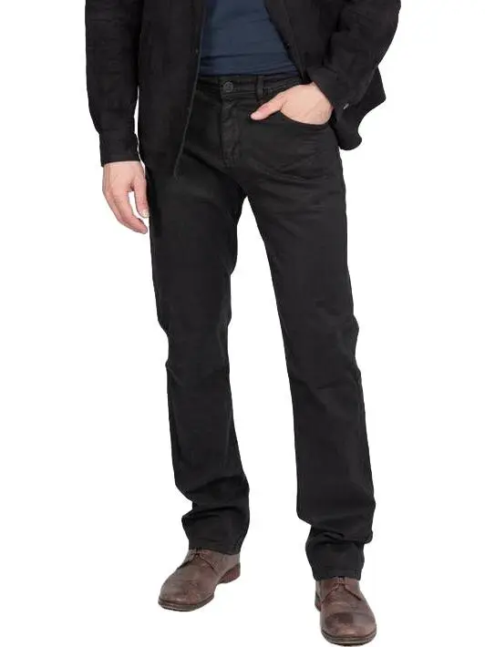 JACK OF SPADES Jack Fit Five-pocket Pants - Brushed Black Sateen