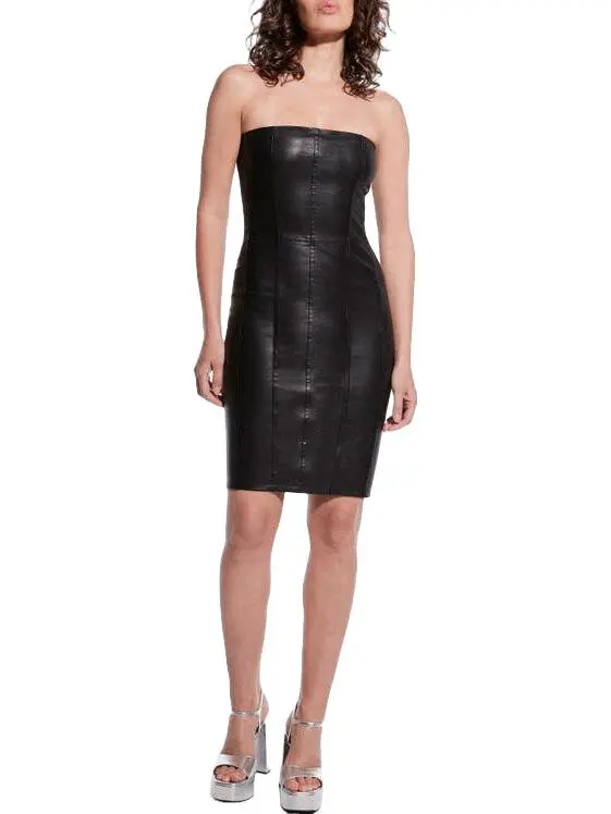 AS By DF Revenge Stretch Leather Dress - Black