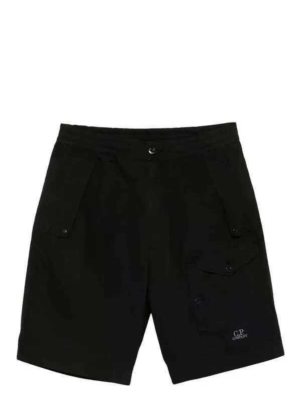 C.P. COMPANY Cotton Cargo Shorts - Black