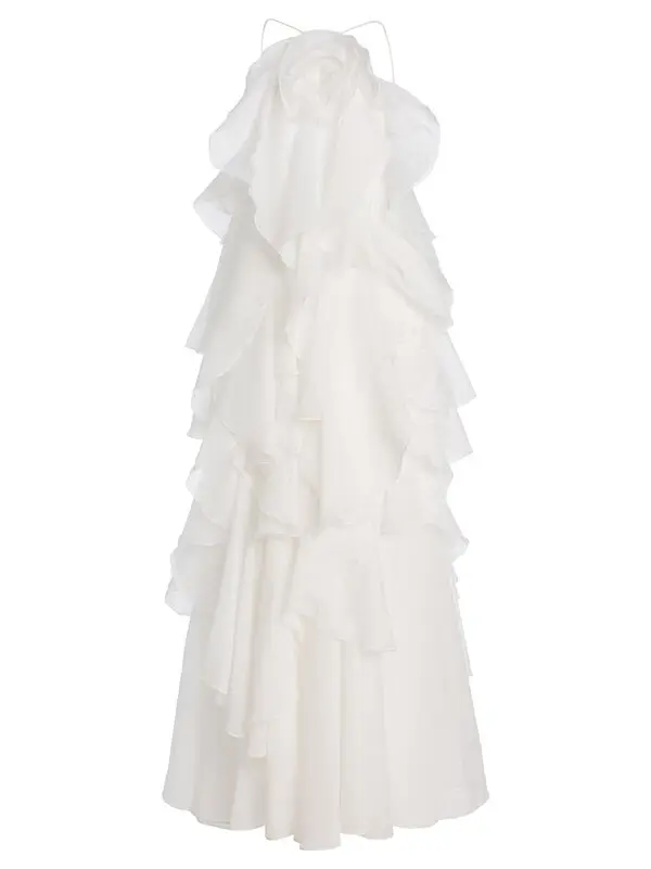Aje Pandorea Layered Maxi Dress - Ivory