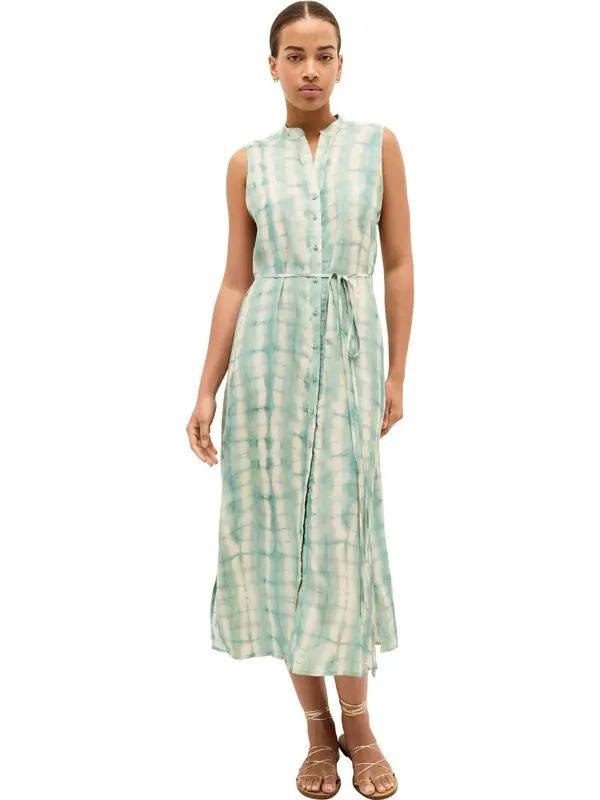 MARIE OLIVER Kirkley Sleeveless Shirtdress - Bermuda