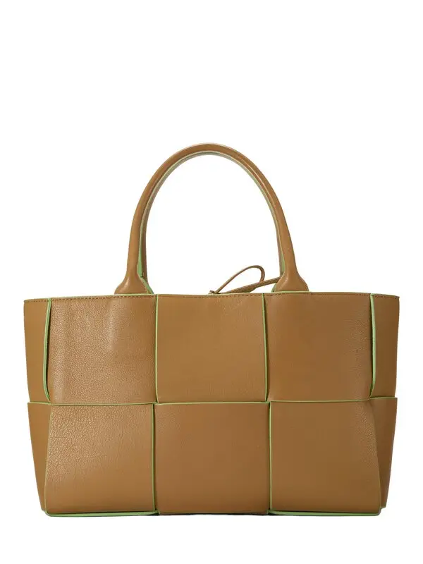 Bottega Veneta Calfskin Maxi Intrecciato Arco Tote - Brown