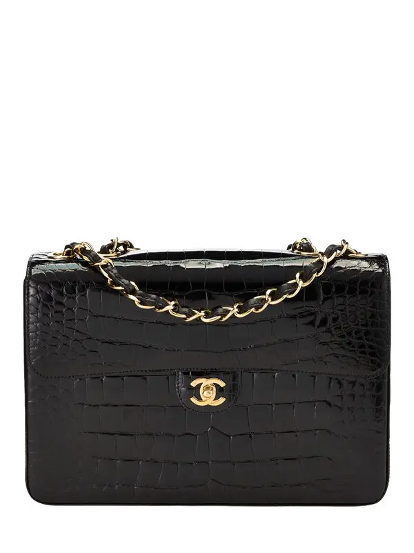 Chanel Alligator Half Flap - Black