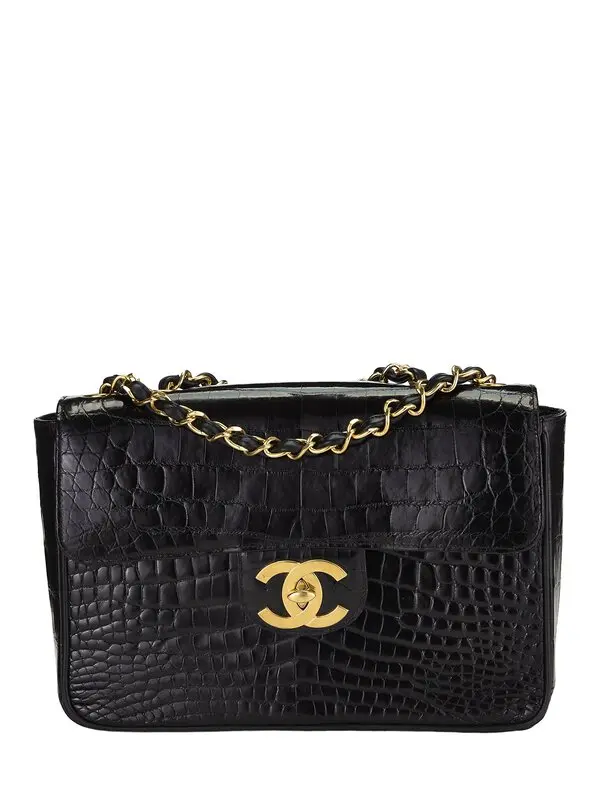 Chanel Alligator Half Flap - Black