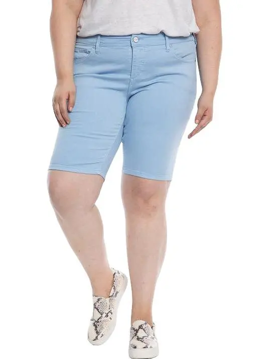 SLINK JEANS Denim Bermuda Shorts - Cerulean