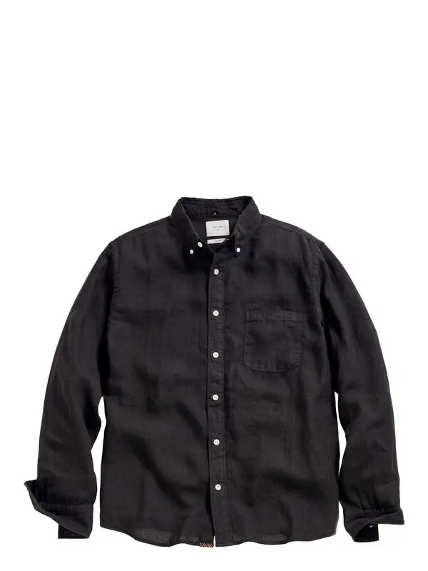 Billy Reid Tuscumbia Linen Button-down Shirt - Black