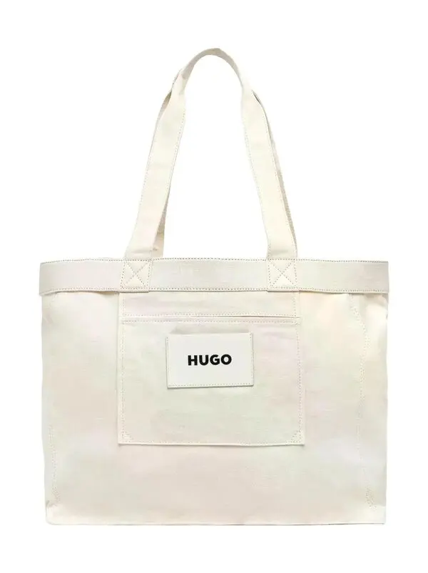 Hugo Canvas Tote Bag - Neutrals
