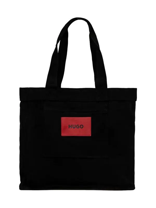 Hugo Canvas Tote Bag - Black