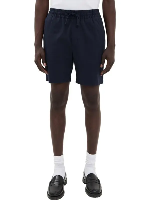 LES DEUX Otto Cotton Twill Shorts - Dark Navy