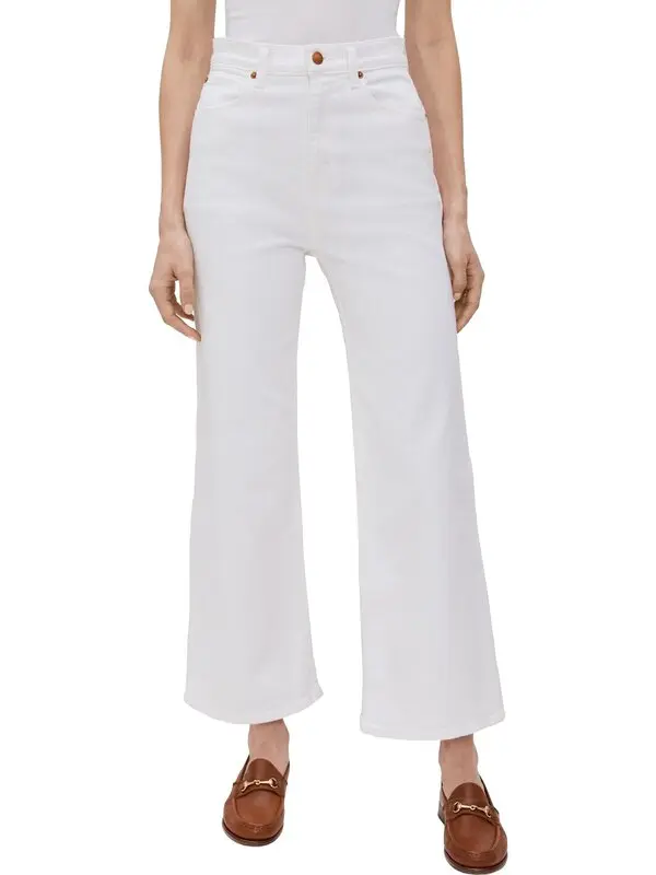 JAMIE HALLER The Wide A Leg Jeans - Soft White