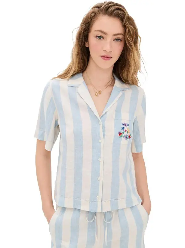 Birds Of Paradis Nico Shirt - Seaside Stripe