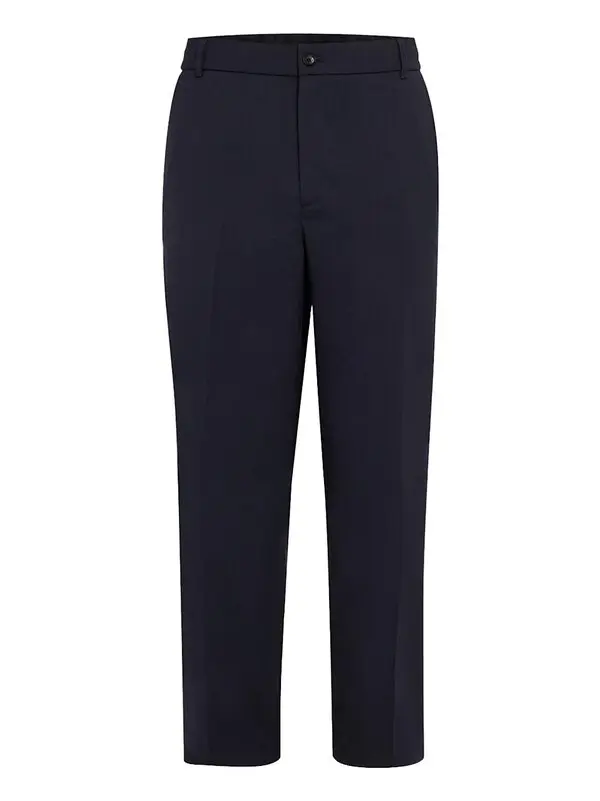 Moncler Tailored Gabardine Straight Leg Pants - Dark Blue