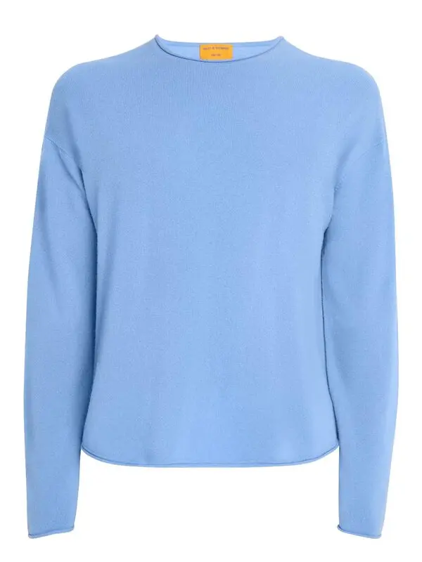Guest In Residence Oversized Roll Cashmere Sweater - Light/pastel Blue