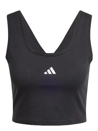 Adidas Essentials Small Logo Cotton Tank Top - Black/white