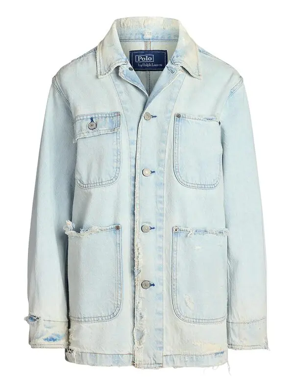 Polo Ralph Lauren Distressed Denim Utility Jacket - Motta Wash
