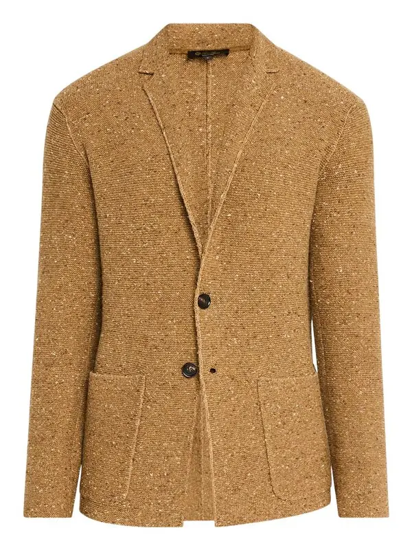 Loro Piana Cernobbio Cashmere And Linen Knit Jacket - Apple Mustard