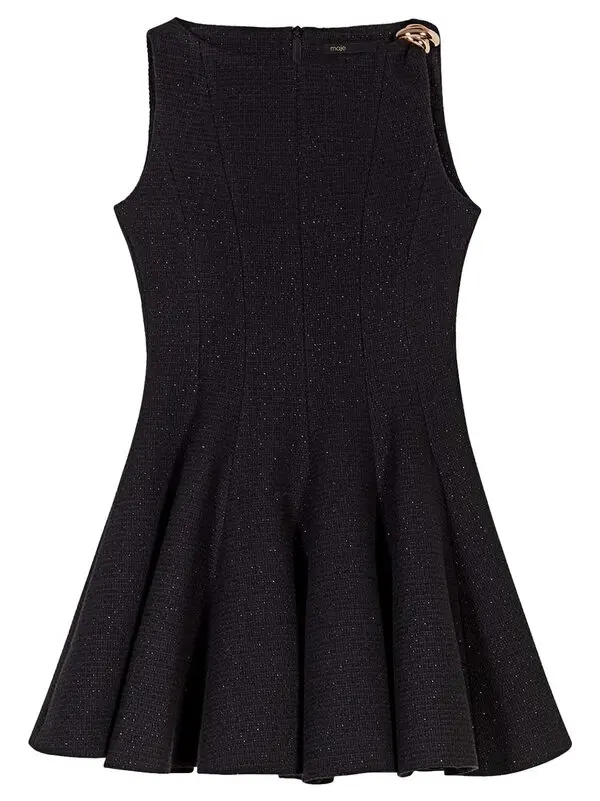 Maje Risolela Tweed Mini Dress - Black