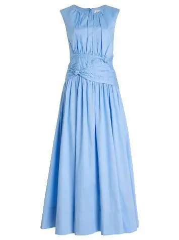 Aje Agatha Knot-waist Midi Dress - Blue