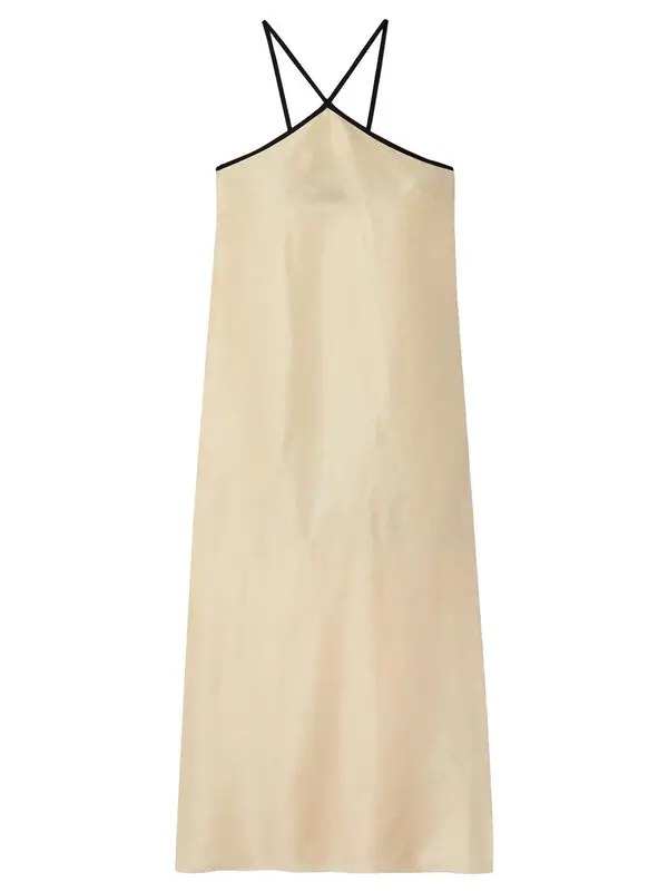 LIBEROWE Helena Linen-blend Midi Dress - Neutrals