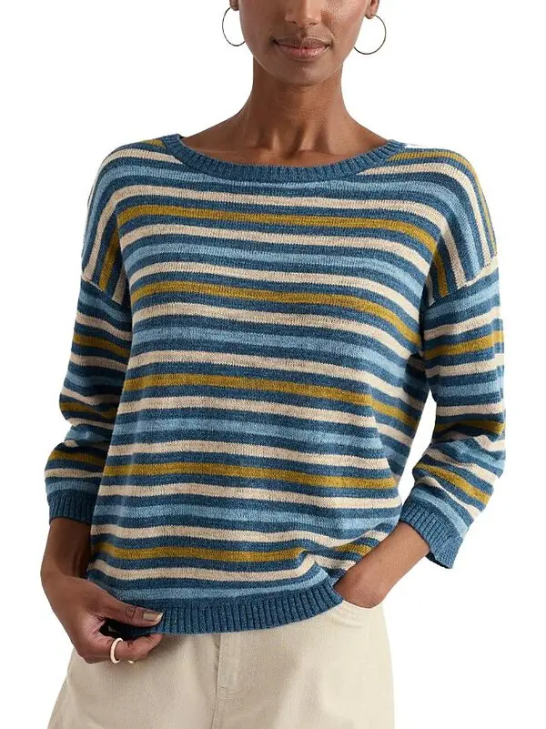 SEASALT CORNWALL Knavock Striped Sweater - Mini Cornish Dusk