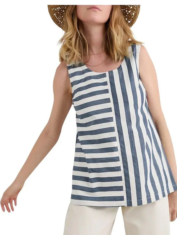 SEASALT CORNWALL Sea Kissed Vest - Scallion Stripe Yacht