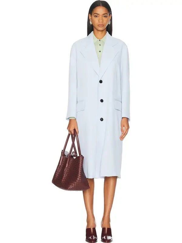 Bottega Veneta Long Coat - Sky Blue