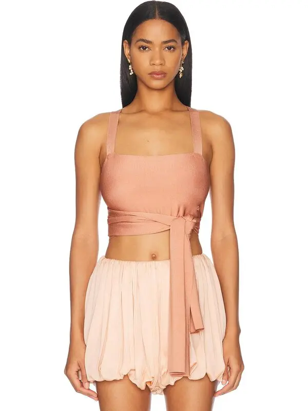 Chloé Knit Tied Tank Top - Misty Coral