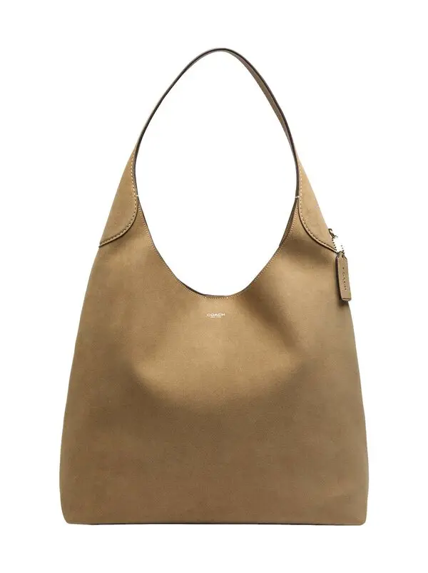 COACH Brooklyn 39 Suede Shoulder Bag - Sand