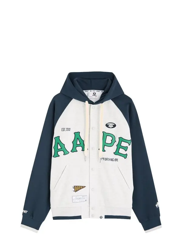 AAPE BY *A BATHING APE® Colour-block Hooded Sweatshirt - Blue