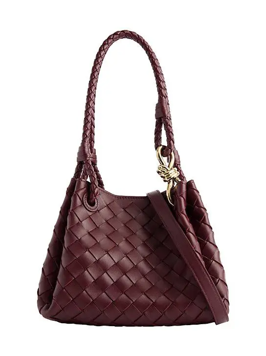 Bottega Veneta Parachute Small Leather Shoulder Bag - Barolo-m Brass