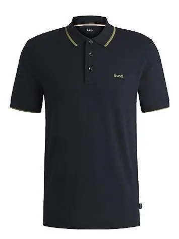 BOSS Branded Short-sleeve Cotton Polo Shirt Xxl - Navy