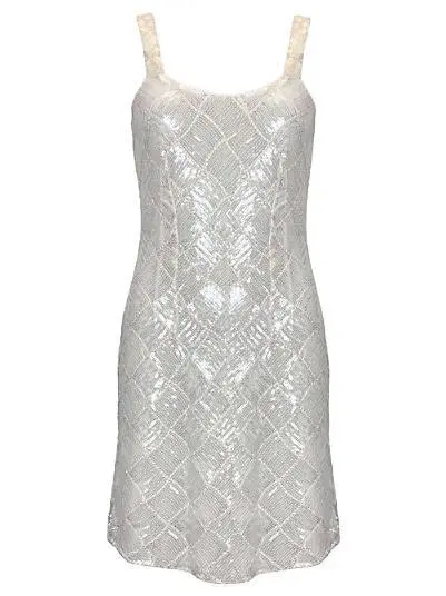 RO&ZO Sequin-embellished Mini Dress - White