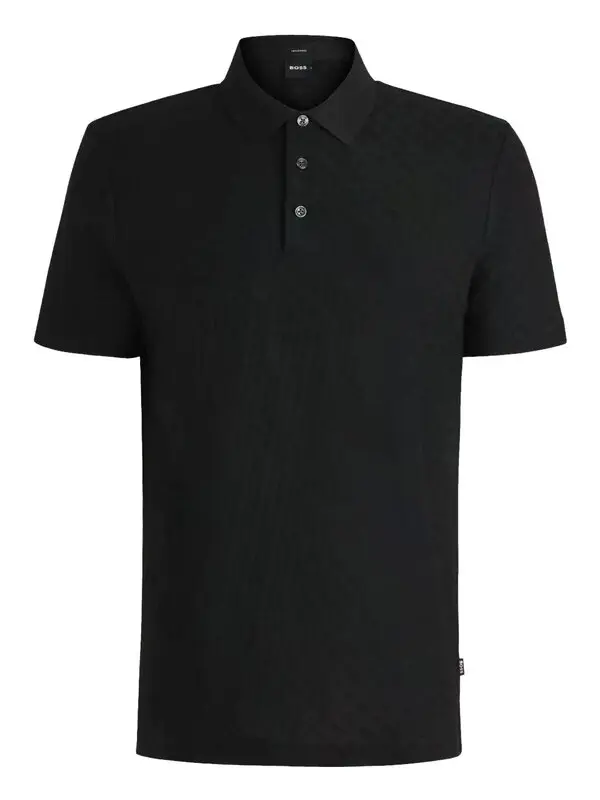 BOSS Cotton Polo Shirt - Black