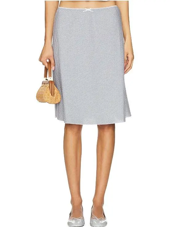 GUIZIO Gingham Paloma Skirt - Powder Blue
