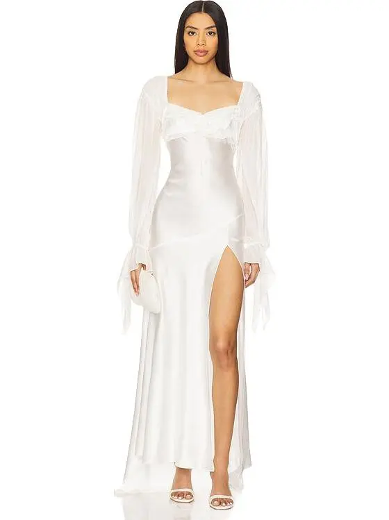 For Love & Lemons Evy Gown - White