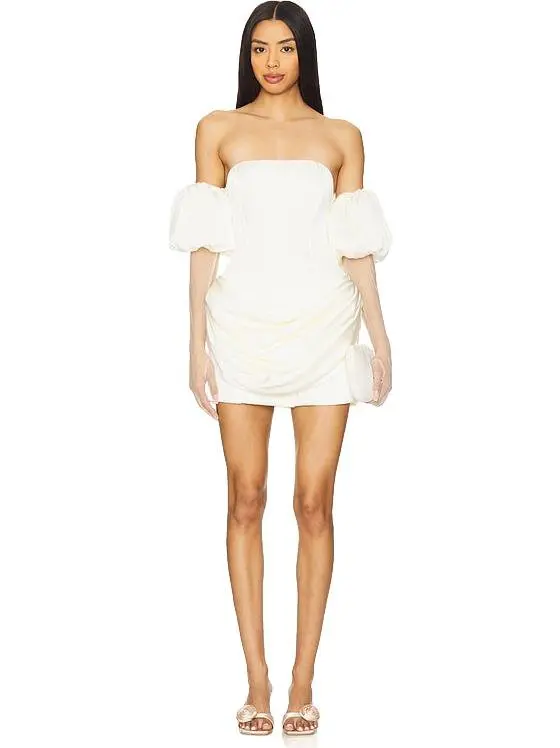 For Love & Lemons Serena Mini Dress - Cream