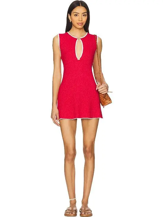 JOOSTRICOT Mini Dress - Cherry & White