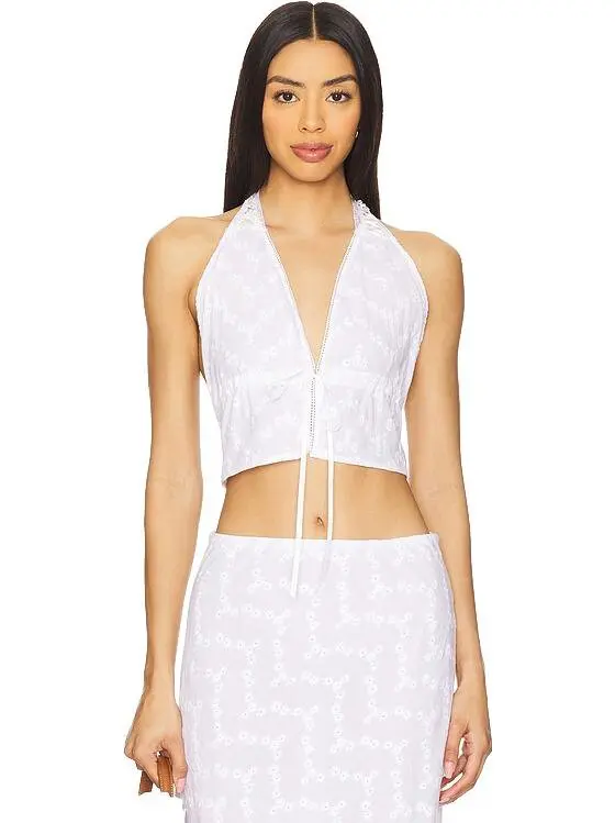 BELLA VENICE The Sofia Halter Top - Ivory
