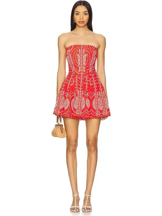 Charo Ruiz Ibiza Clem Short Dress - Red Nel?m