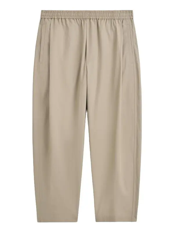 Cos Cropped Elasticated Wide-leg Pants - Brown