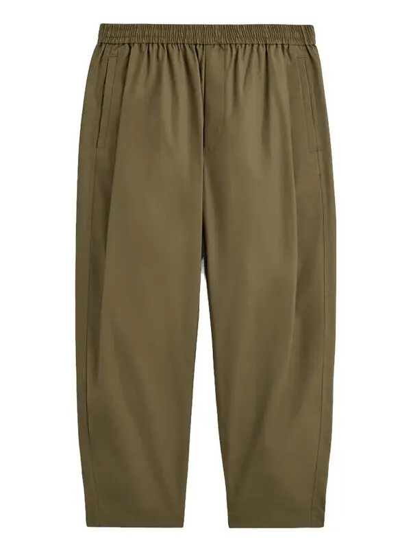 Cos Cropped Elasticated Wide-leg Pants - Brown