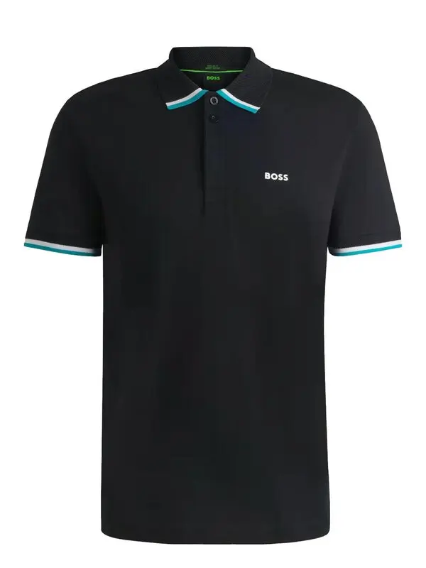 BOSS Cotton Polo Shirt - Black